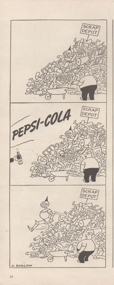 Pepsi-Cola Scrap Heap Otto Soglow Cartoon 1943 Print Ad | eBay