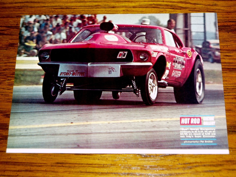 1967-1968 Ford Mustang Gasser Ohio George GT 429 Emblem Grille Hood ...