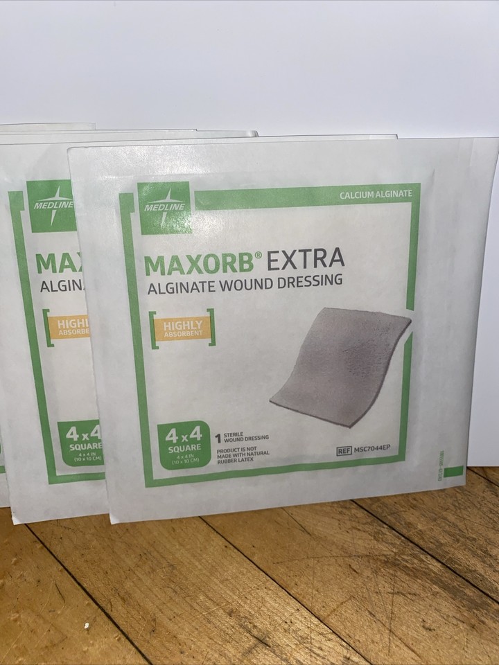 *6-Pack* Medline Maxorb Extra Ag Alginate Wound Dressing 4" x 4.75 ...
