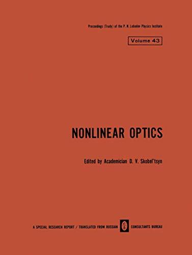 Nonlinear Optics 9781461575214| eBay