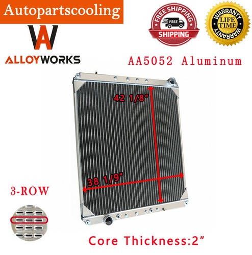 3 ROW Aluminum Radiator For 2008-13 Freightliner Cascadia Century 12.8L ...