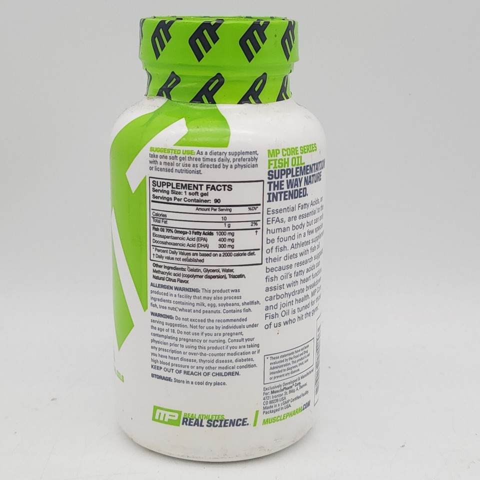 MP Muscle Pharm Fish Oil EPA/DHA 90 Soft Gels | eBay