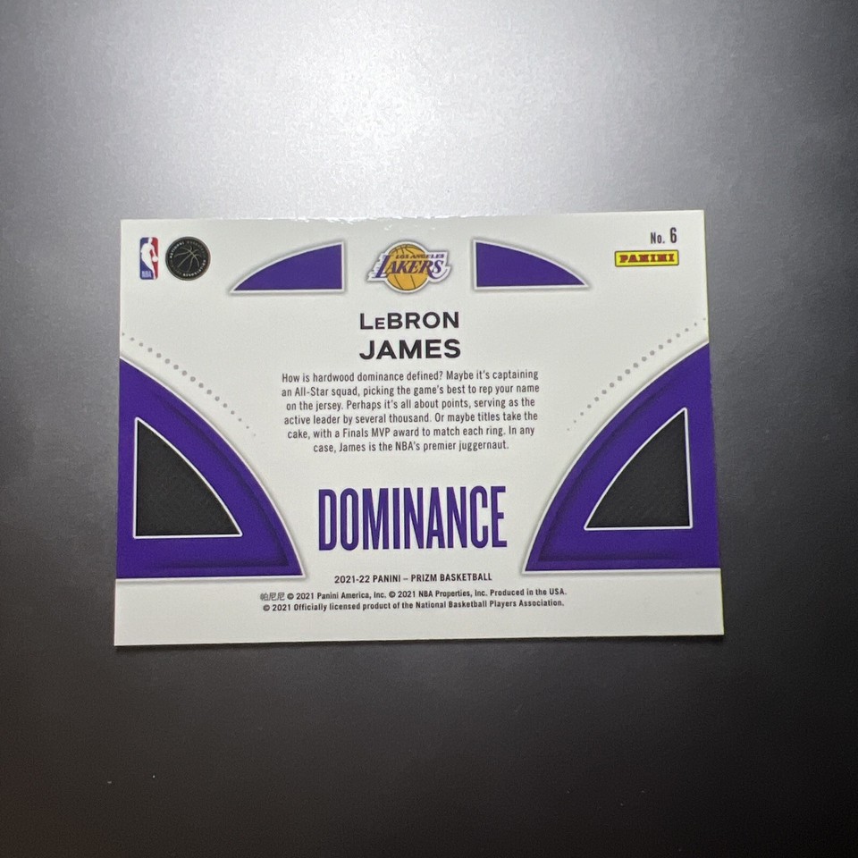 2021-22 Panini Prizm 6 LeBron James Lakers Basketball Card Silver ...