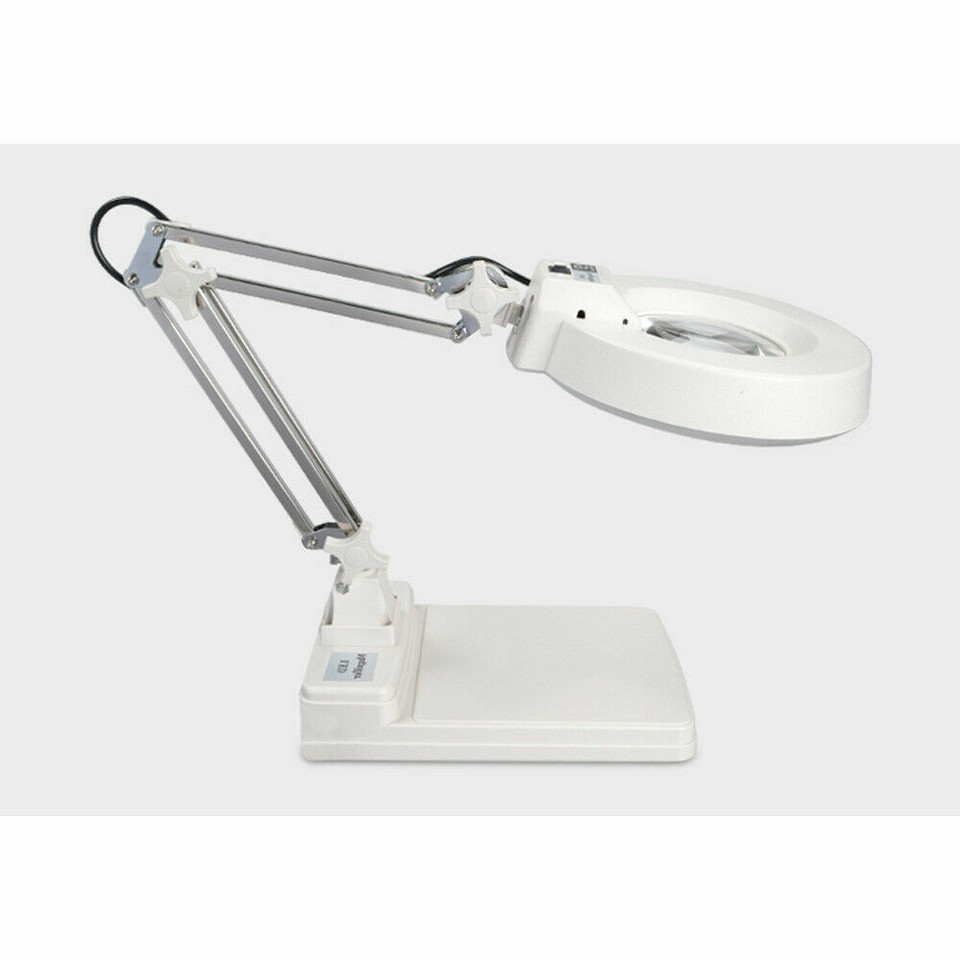 5X 10X 15X 20X Magnification LED Magnifying Lamp Metal Swing Arm ...
