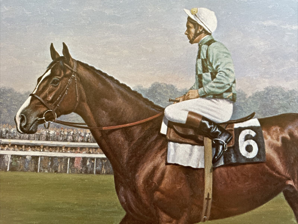 Richard Stone Reeves Print Page EXCELLER Race Horse Racing Dark ...