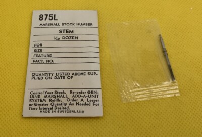 Record 433 128-1 750 Winding Stem By Marshall 875L (1 Stem) NOS (2B7 ...