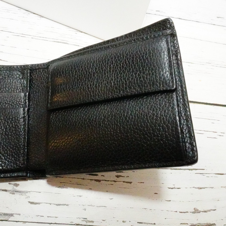 Versace Medusa Head Bifold Wallet Leather Black Baroque Pattern Men ...