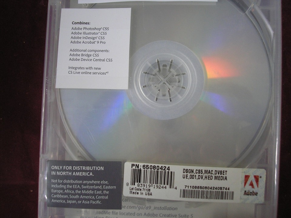 Adobe Creative Suite 5 CS5 Design Standard For MAC OS Full Retail DVD ...