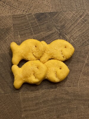 Rare 4 Goldfish Cheddar Crackers Stuck Together. School Of fish | eBay