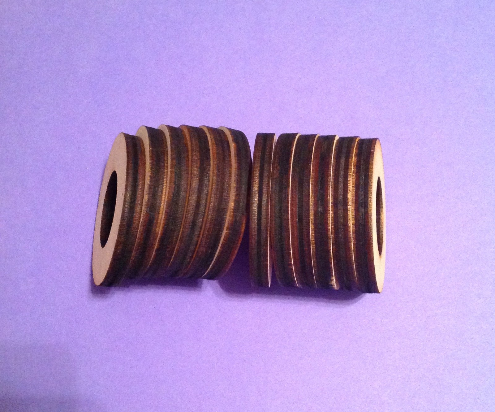 WOODEN LASER CUT SHAPES-Wooden Washers Qty 100 - OD 2.75 x ID 1.125 ...