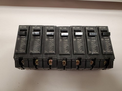 *LOT OF 7* GE General Electric THQL1115 15-Amp 1-Pole 120/240VAC ...