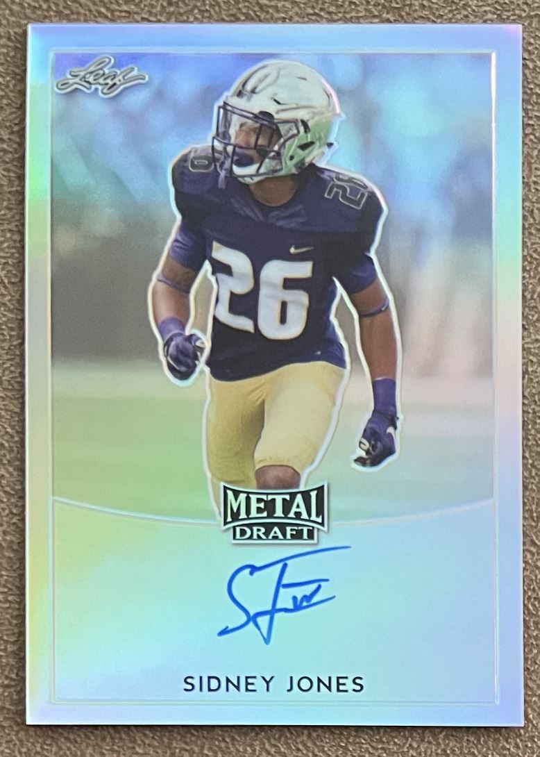 2017 Leaf Draft Autograph Silver Autograph Sidney Jones Rookie #BA-SJ1 ...