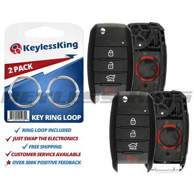 2x Fits 2014 2015 2016 2017 Kia Rio Remote Key Shell Case - TQ8-RKE ...