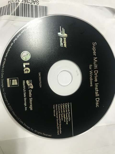 LG Super Multi Drive Install Disc With Cyberlink Software SAC35575224 ...