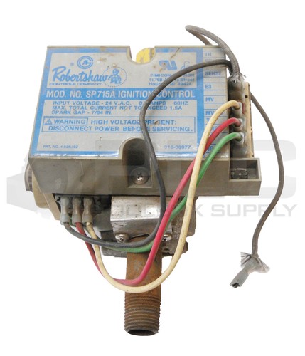 ROBERTSHAW SP715A IGNITION CONTROL W/ VR8204M 1224 GAS VALVE 24V 60HZ ...