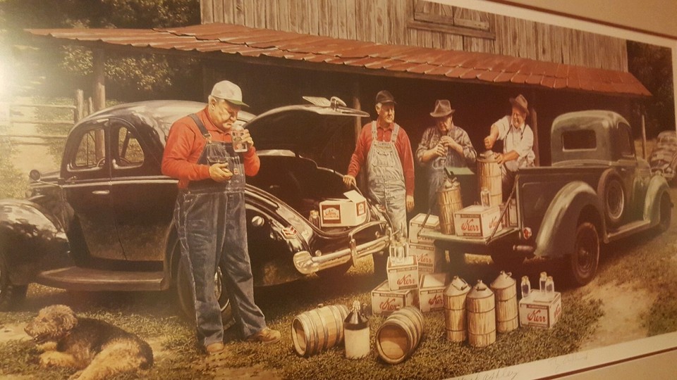 MEL STEELE*MOONSHINE SERIES*JUNIOR JOHNSON &BOYS ARTIST PRINT FRAME ...