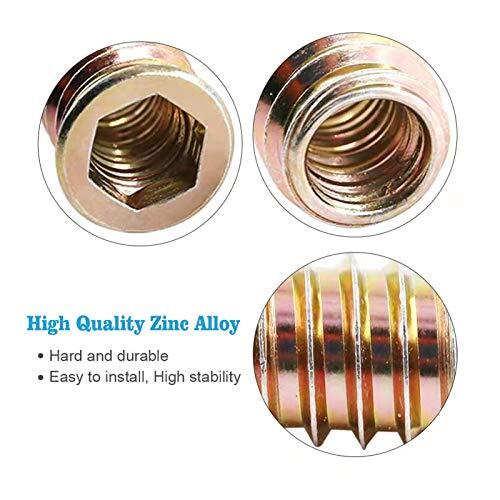 50pcs Threaded Inserts For Wood Nutsert Screw M6 X 25mm Hex Drive ...