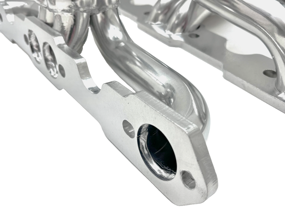 1958-Up SB Chevy V8 Headers SBC Extra Short Exhaust Silver Ceramic ...