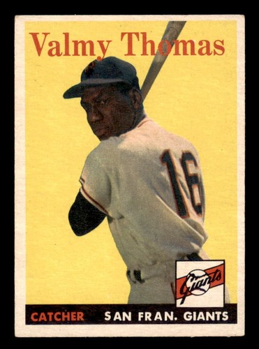 1958 Topps Baseball #86 Valmy Thomas EX *e3 | eBay