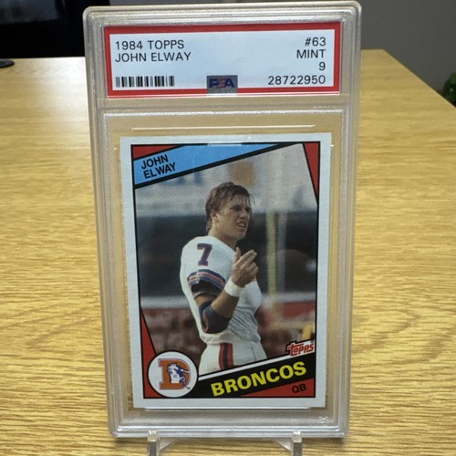 1984 Topps Football #63 John Elway Denver Broncos RC Rookie HOF PSA 9 ...