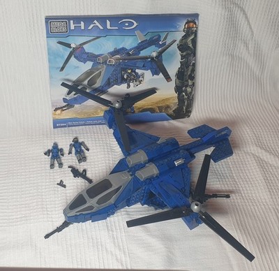 Halo Mega Bloks Blue Series Falcon Set 97204 With Instructions,Figures ...