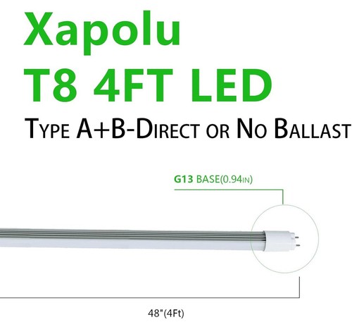 4FT 48 Inch LED Replacement for Fluorescent Tube Light, Dual Ended ...