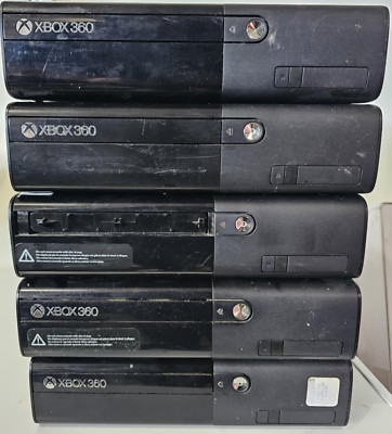 Broken Xbox 360 E Model Black Microsoft Console Only For Parts Or ...