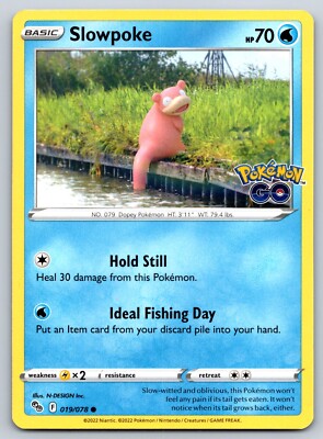 Slowpoke - Pokemon GO 019/078 Stamped TCG Card NM | eBay