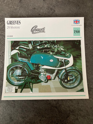 CARTE FICHE MOTO collection ATLAS GREEVES 250 SILVERSTONE | eBay