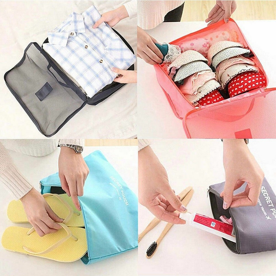 8 Colors Waterproof Clothes Storage Bags Packing Travel Luggage ...