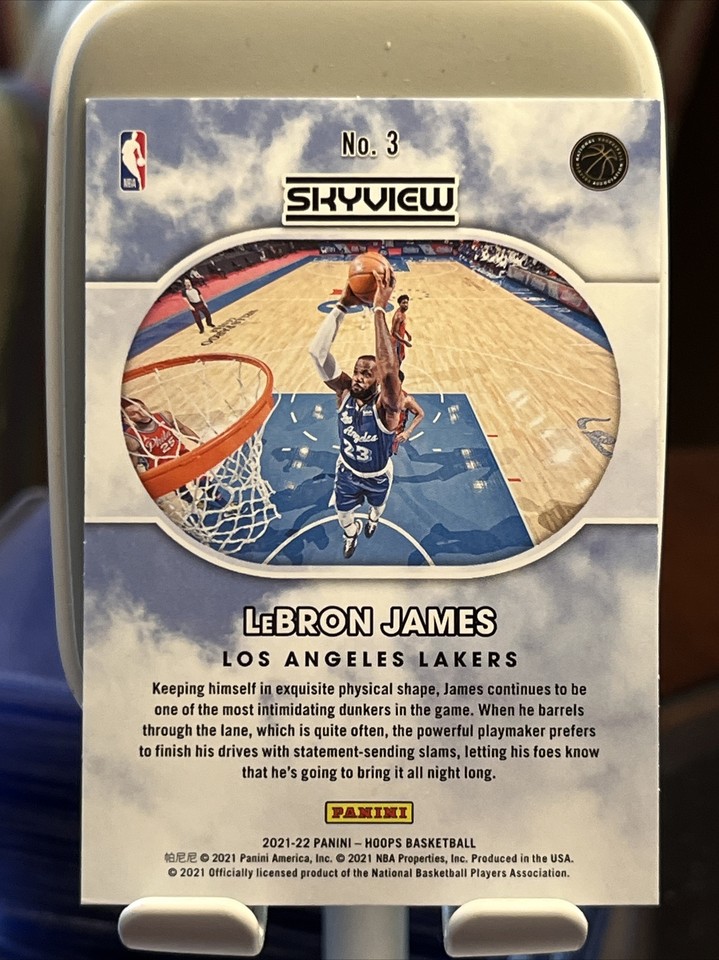 Lebron James 2021-22 Panini NBA Hoops Skyview Insert Card #3 Los Angles ...