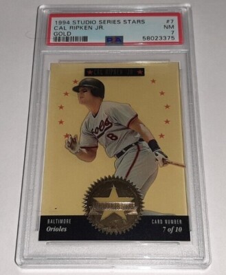 1994 Studio Series Stars #7 Cal Ripken Jr Card Graded PSA 7 #d 3019/ ...