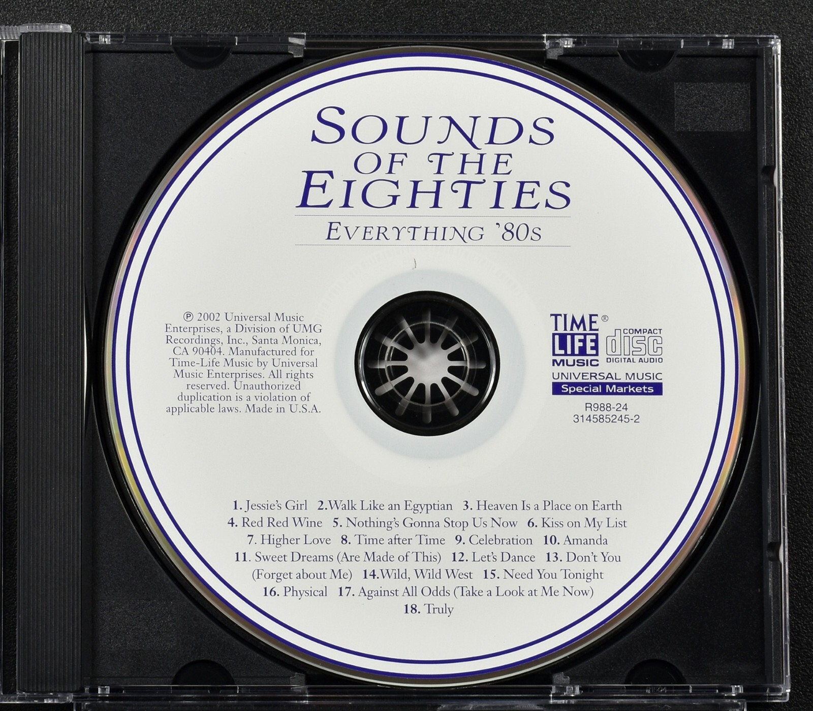 CD Time Life Sounds of the Eighties Everything '80s RARE #1 Hits ...