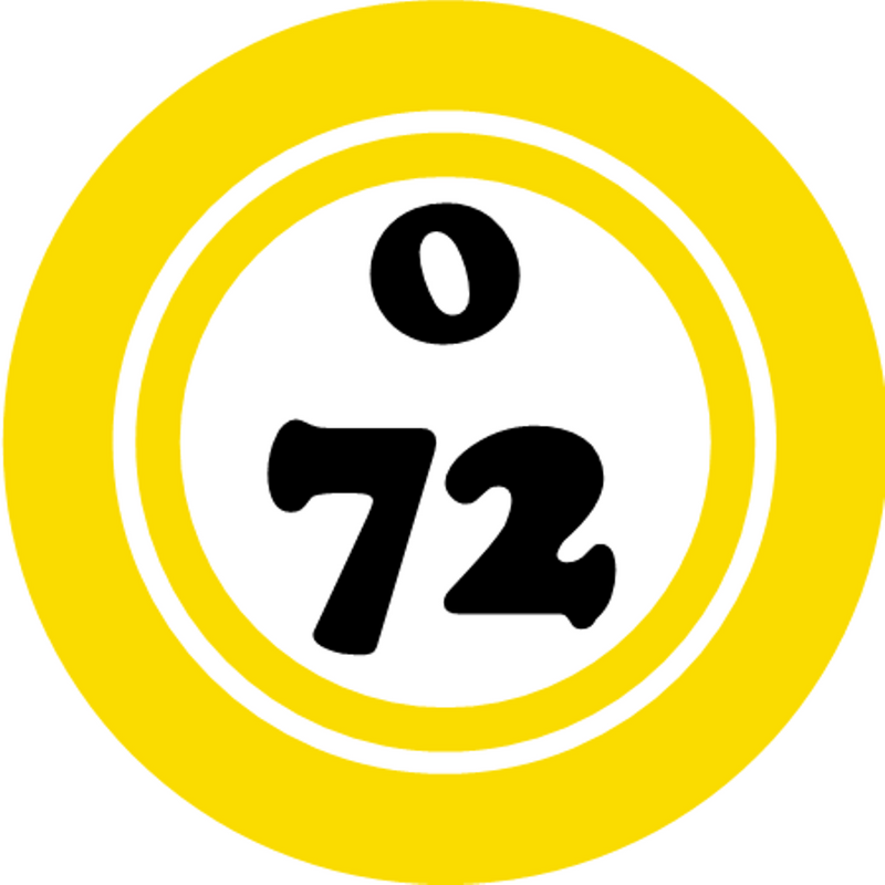 O 72 O72 Bingo Ball - 100 Pack Circle Stickers 3" x 3" Hobby Number ...