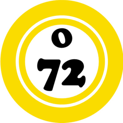 O 72 O72 Bingo Ball - 100 Pack Circle Stickers 3" x 3" Hobby Number ...