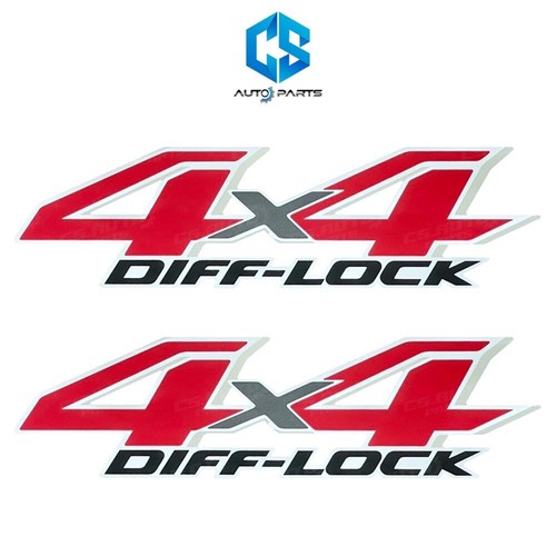 STICKER "4X4 DIFF LOCK" RED DECAL REAR FOR TOYOTA HILUX REVO SR6 M70 ...