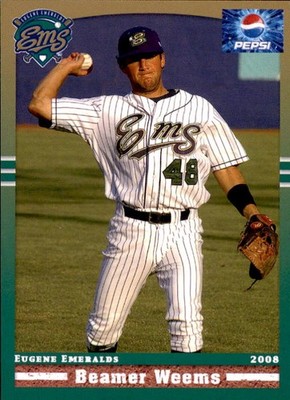 2008 Eugene Emeralds Grandstand #35 Beamer Weems Virginia Beach VA ...