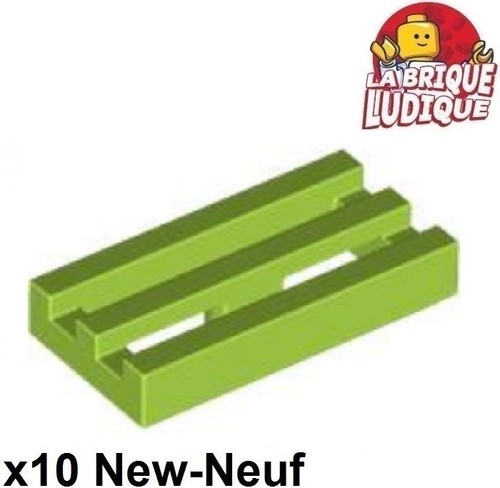 Lego 10X Tile Modified Plate 1X2 Grille Radiator Groove Lime 2412B | eBay