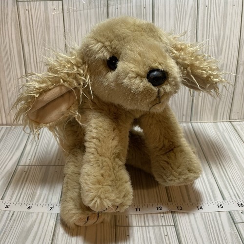 TY CLASSIC CORKY Dog Cocker Spaniel BEANIE Buddy Tan Plush Curly Ears ...