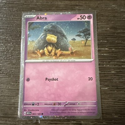 Pokémon TCG Abra Scarlet Violet-151 063/165 Reverse Holo Common | eBay