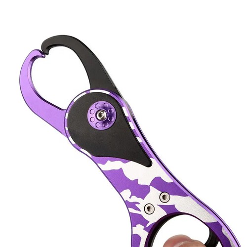 Purple Fishing Gripper Retractable Aluminium Alloy With Coiled Lanyard ...