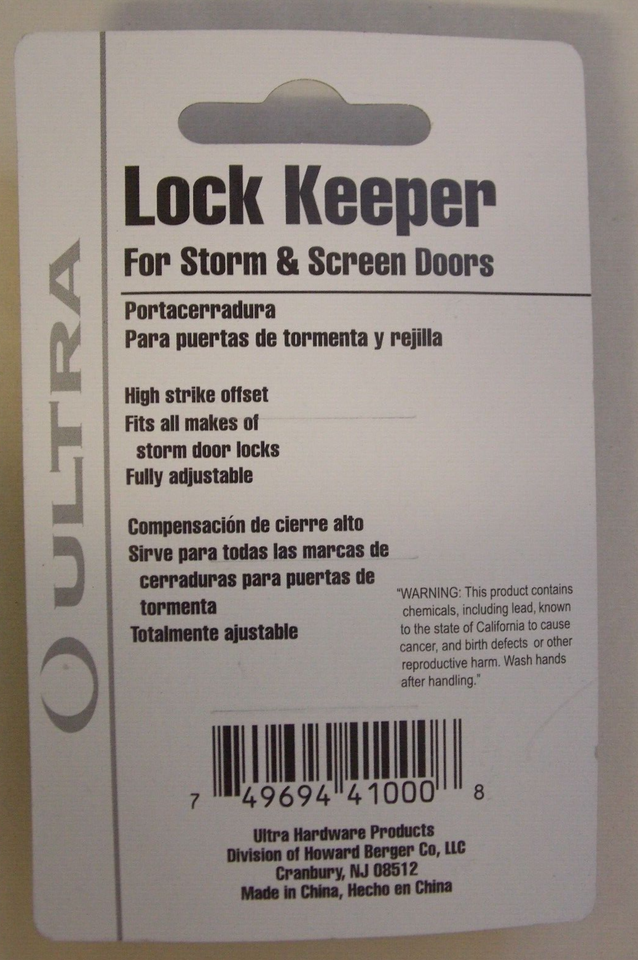 Ultra HARDWARE KEEPER STORM DOOR LOCK ALUMINUM 41000 Box of 6 | eBay