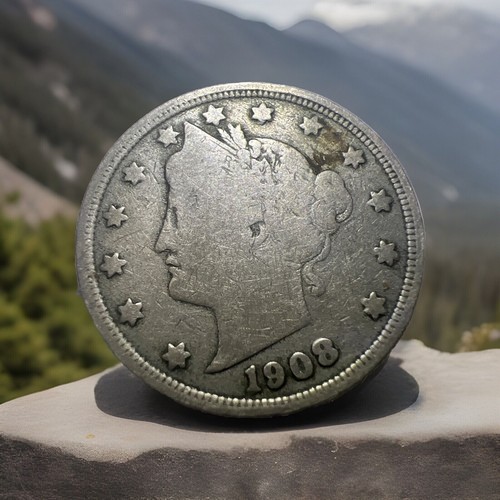 1908 Liberty Head V Nickel 5 Cent Piece G Good 5c US Coin Collectible ...