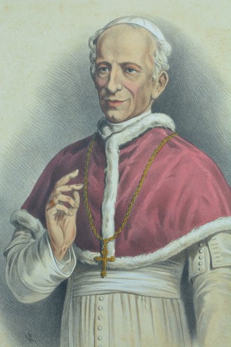 Lithography Colours Religious Engraving 19E Our Saint Father Leon XIII ...