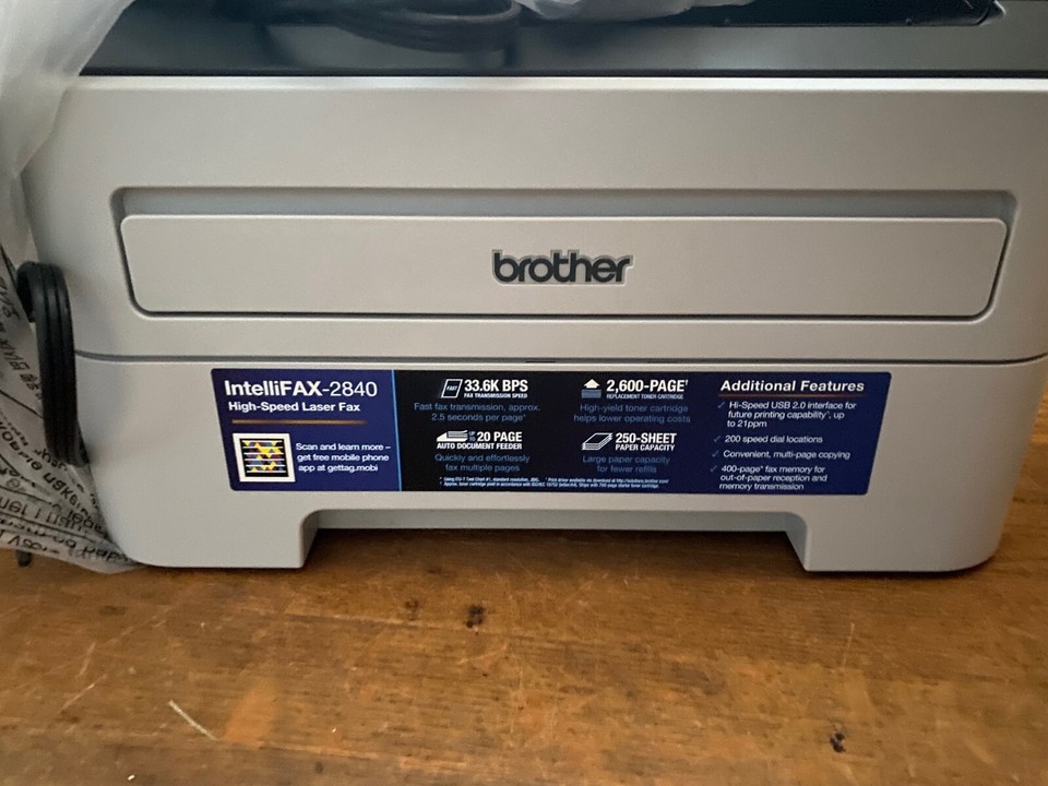 Brother IntelliFax-2840 High-Speed Laser Fax (FAX-2840) READ ...