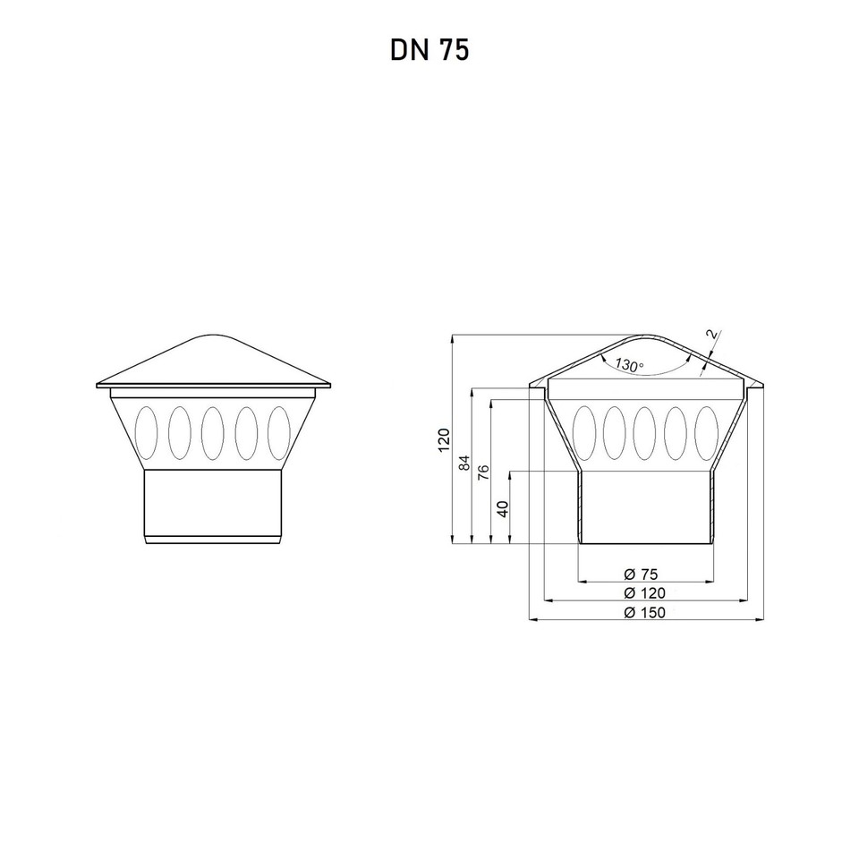 Vent Cowl 50mm 75mm 110mm 160mm Waste Pipe Soil Vent Terminal Mushroom ...
