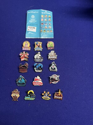 Disney Parks Walt Disney World Mascots Mystery Pins Complete Set (16 ...