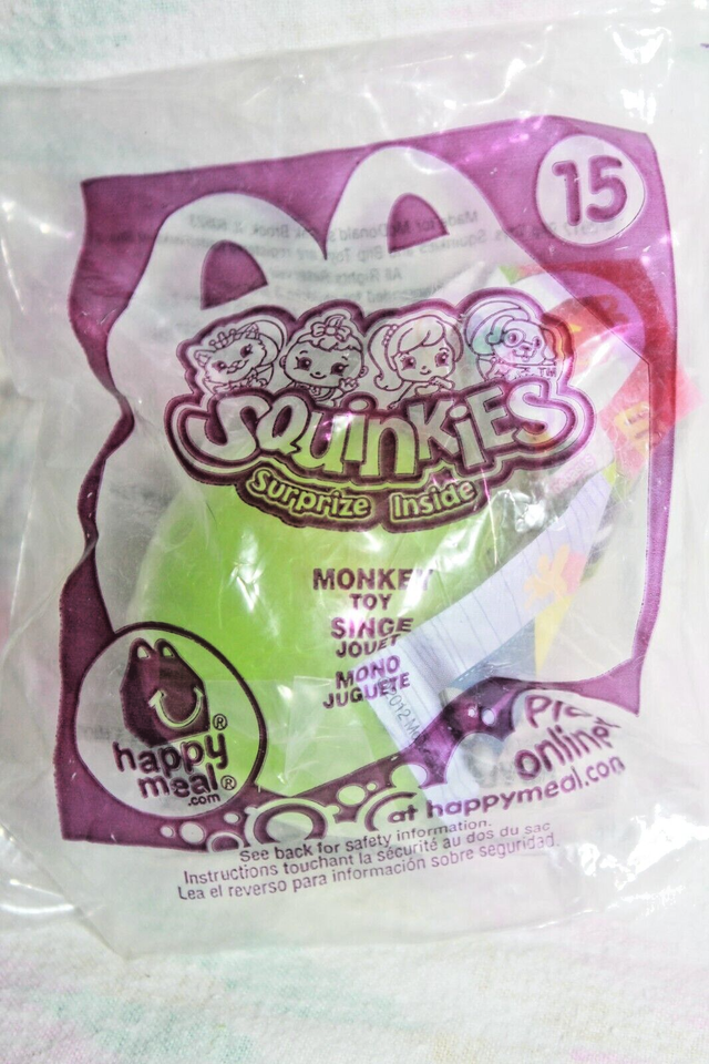 SQUINKIES SURPRIZE INSIDE MONKEY #15 MCDONALDS HAPPY MEAL TOY 2012 BLIP ...