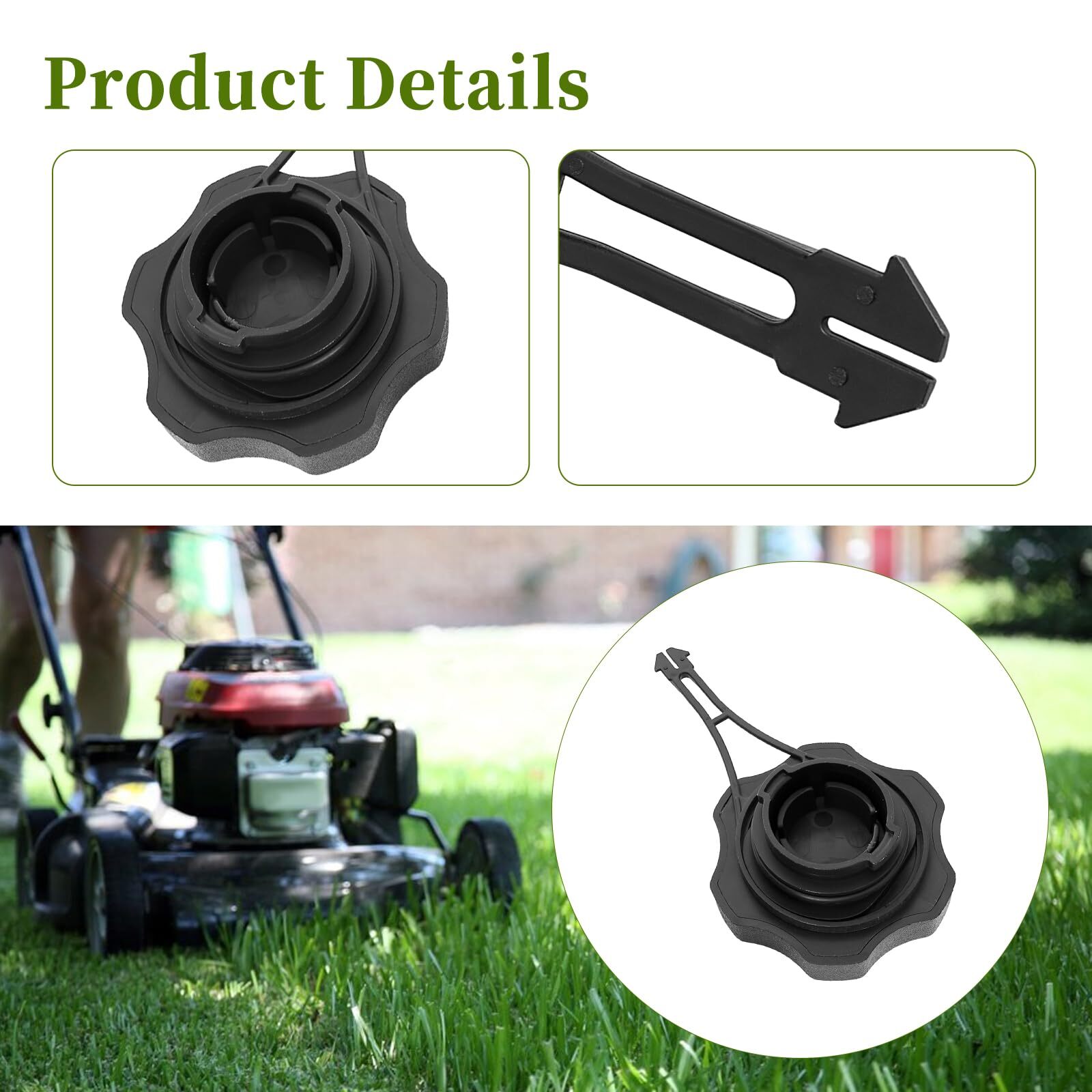 Gas Cap Fit for Lawn Mower - Fuel Cap Compatible with Briggs & Stratton ...