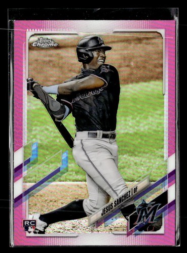 2021 Topps Chrome #101 Jesus Sanchez Pink Refractor RC | eBay